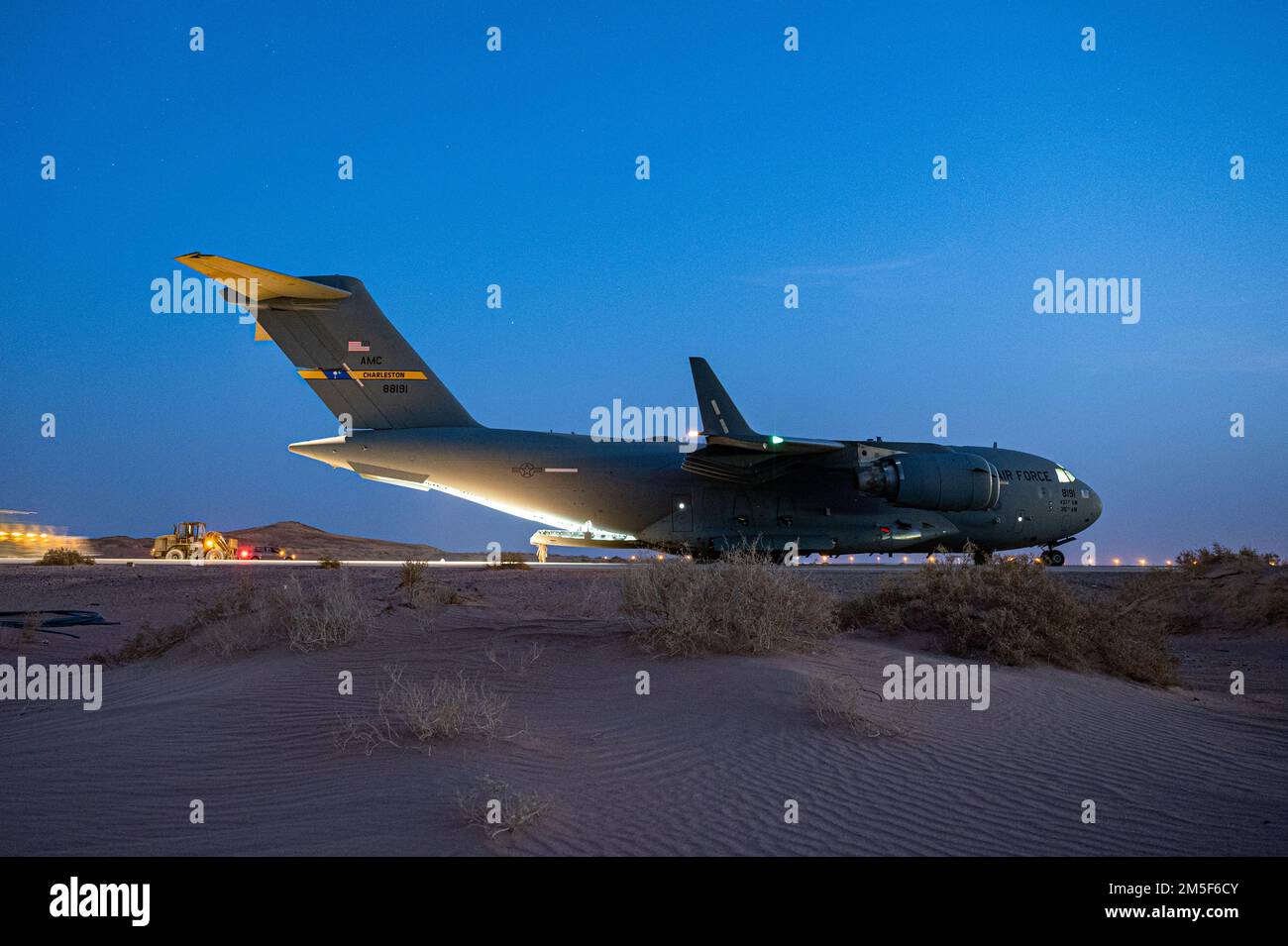 A U.S. Air Force C-17 Globemaster III assigned to the 816th ...