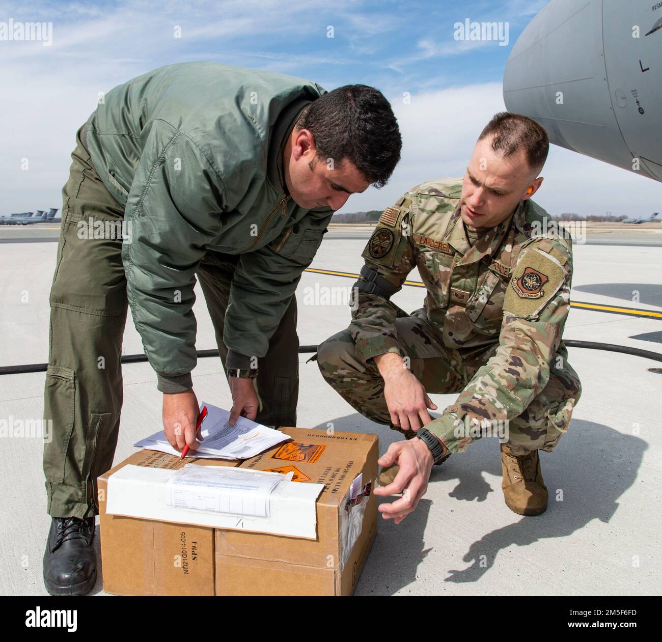 Staff Sgt. Steven Landgren, 436th Aerial Port Squadron special handling ...