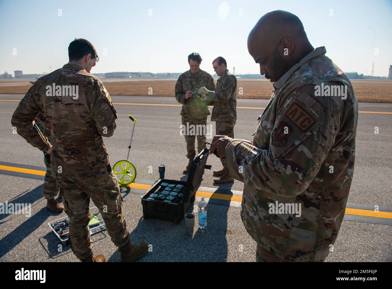 U.S. Air Force Airmen assigned to the 31st Operations Support Squadron ...