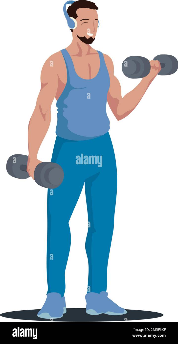 Fitness Man Illustration Stock Vector Image Art Alamy
