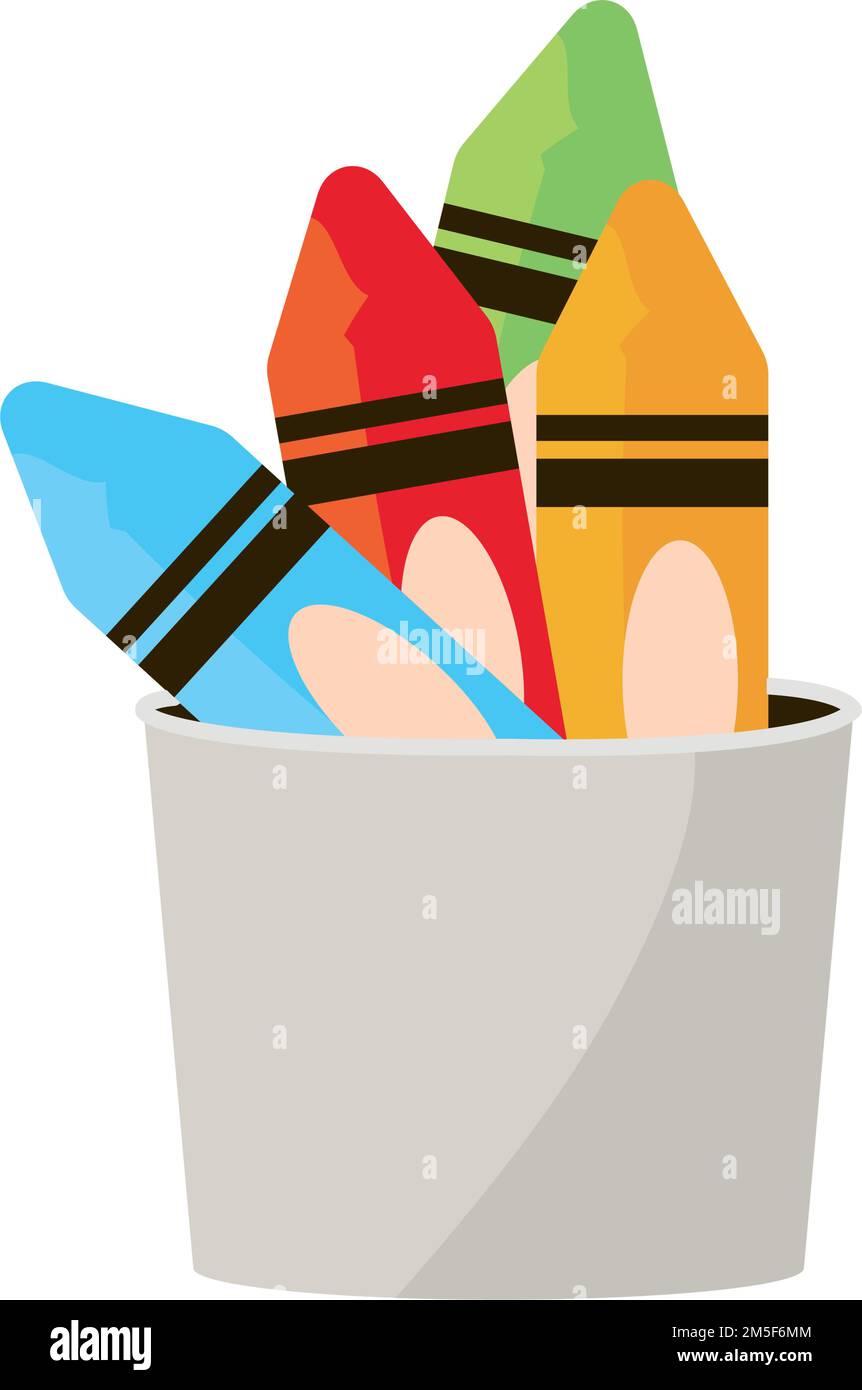 colored crayons design Stock Vector Image & Art - Alamy