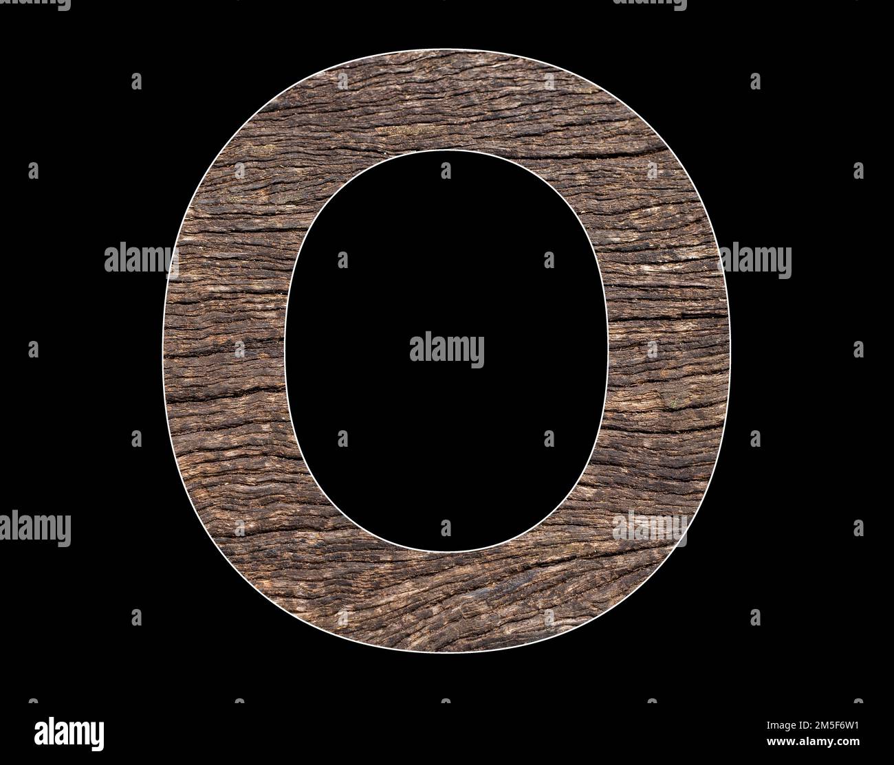Uppercase letter O of the alphabet - Rustic tree cortex texture Stock ...