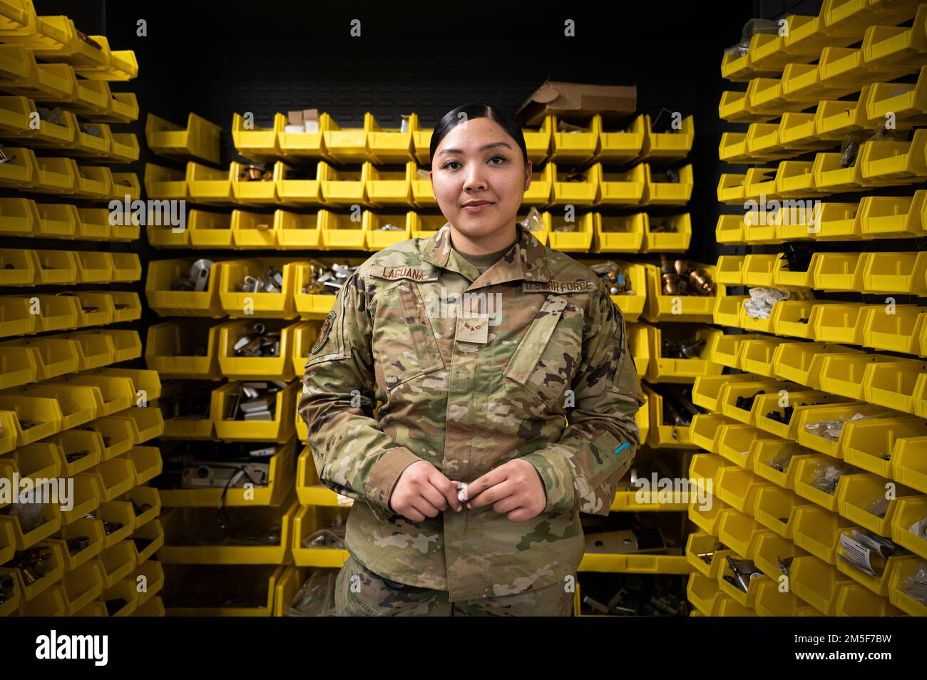 U.S. Air Force Airman 1st Class Pearl Laguana, a 354th Civil ...