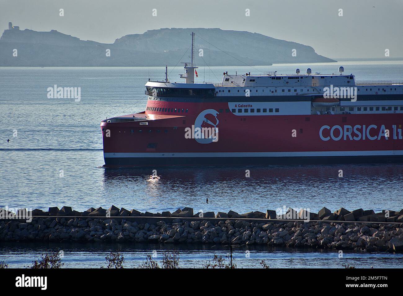 The liner A Galeotta passenger ship arrives at the French Mediterranean ...