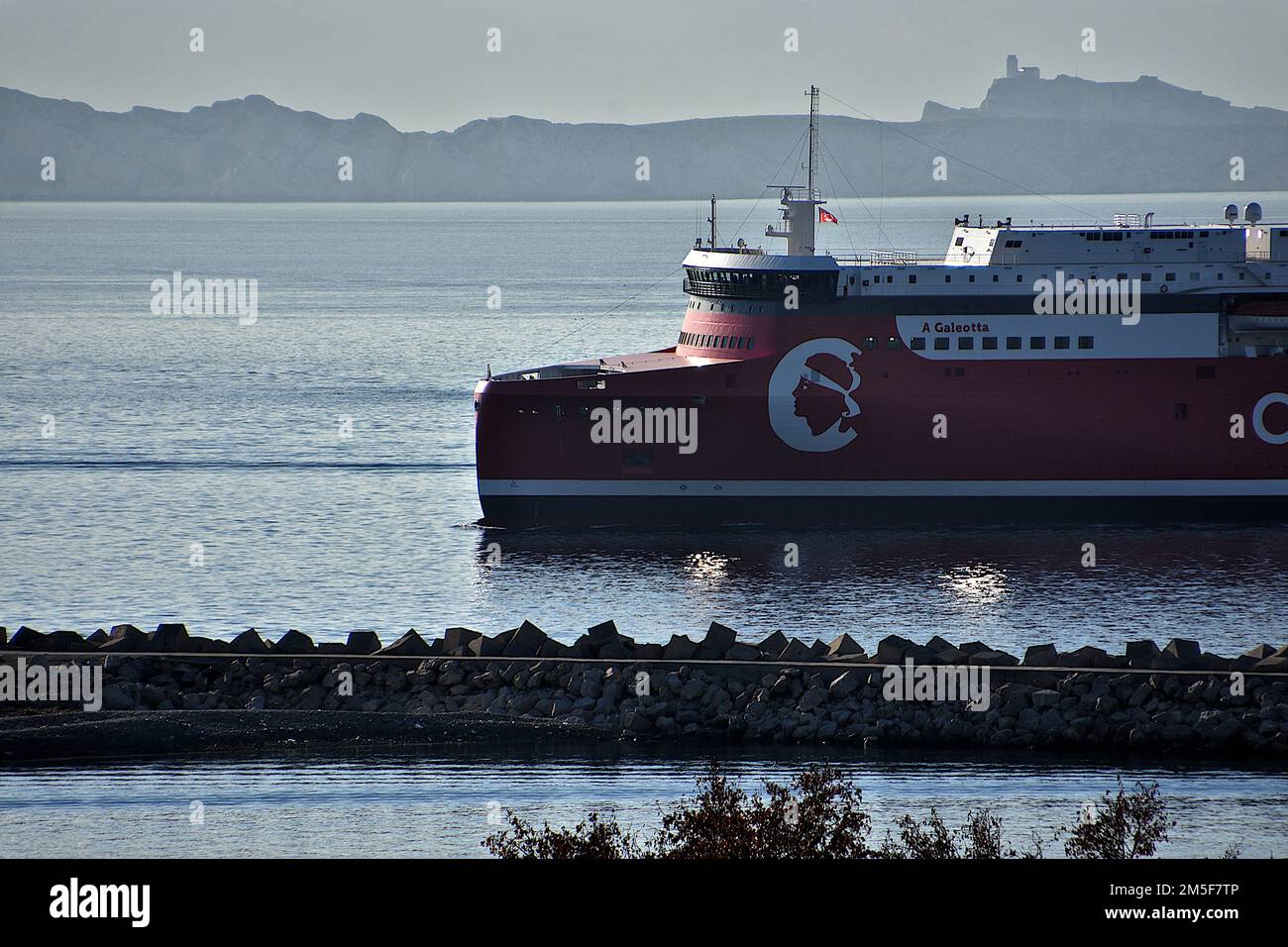 The liner A Galeotta passenger ship arrives at the French Mediterranean ...