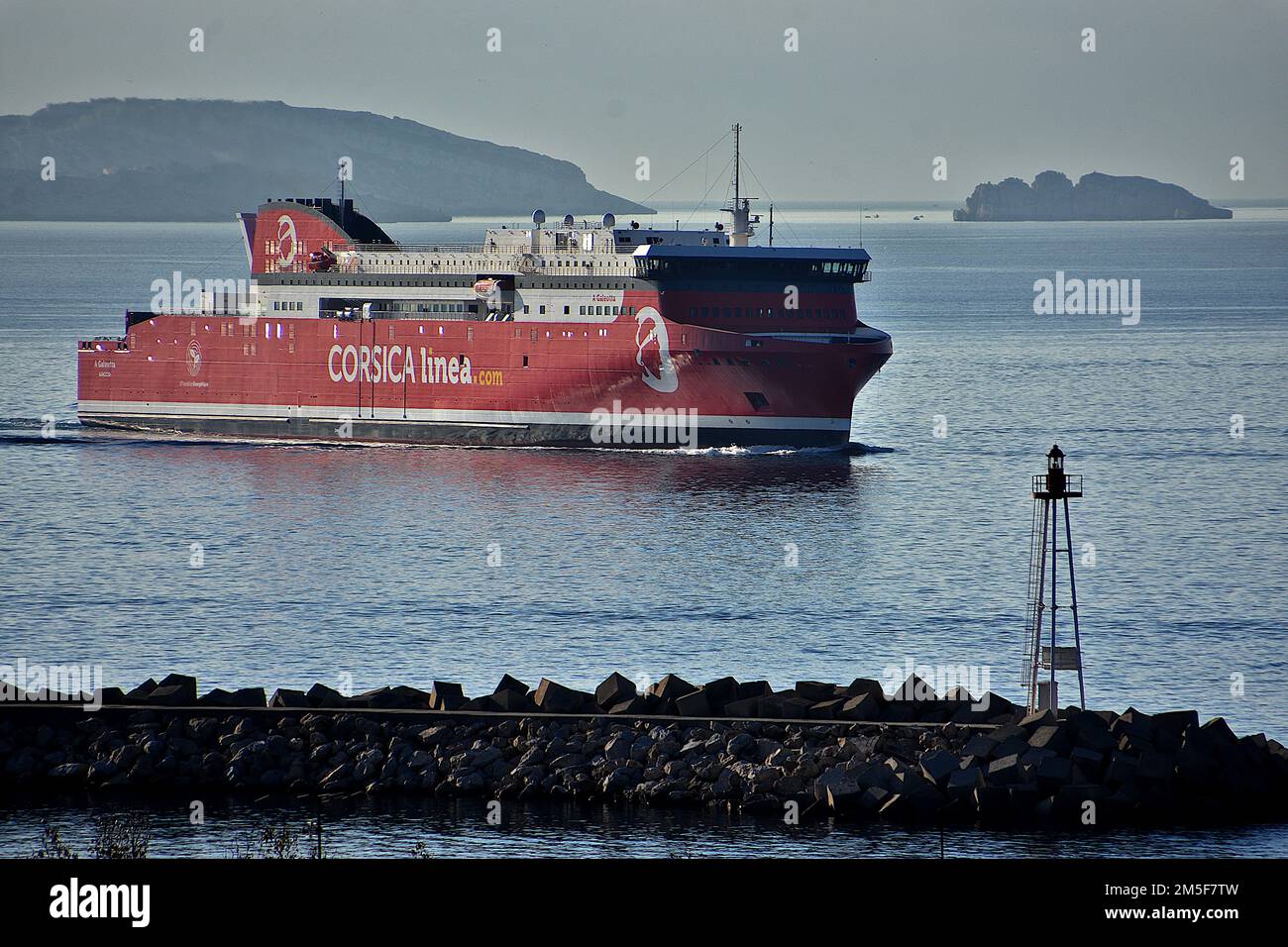 The liner A Galeotta passenger ship arrives at the French Mediterranean ...