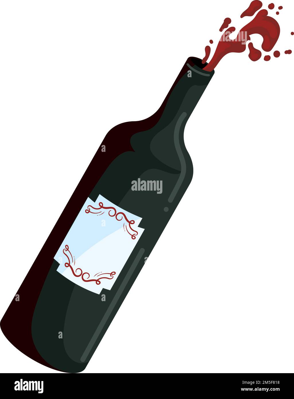 wine bottle illustration Stock Vector Image & Art - Alamy