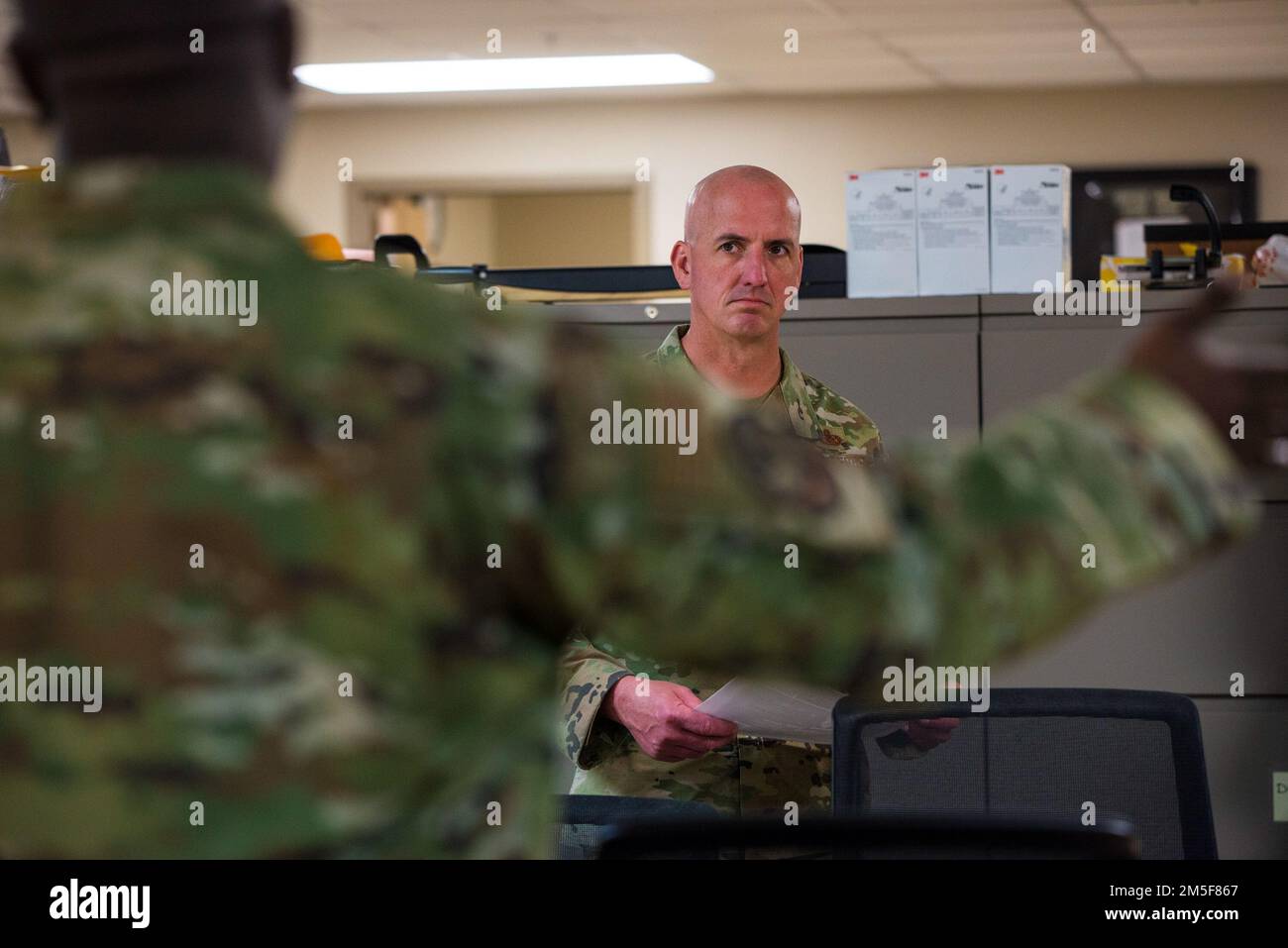 Chief Master Sgt. David Flosi, Air Force Materiel Command command chief ...