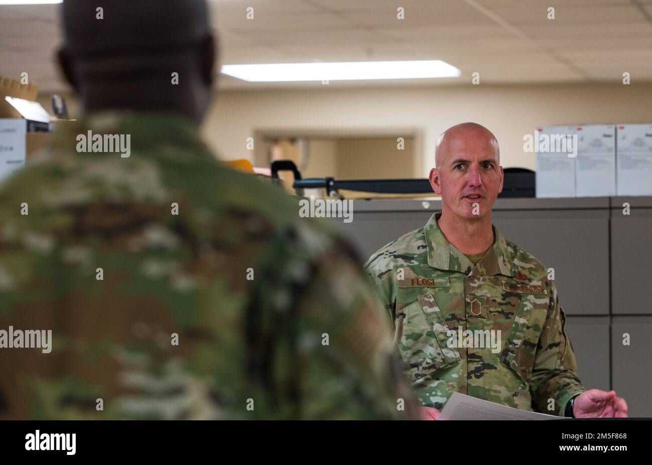Chief Master Sgt. David Flosi, Air Force Materiel Command command chief ...