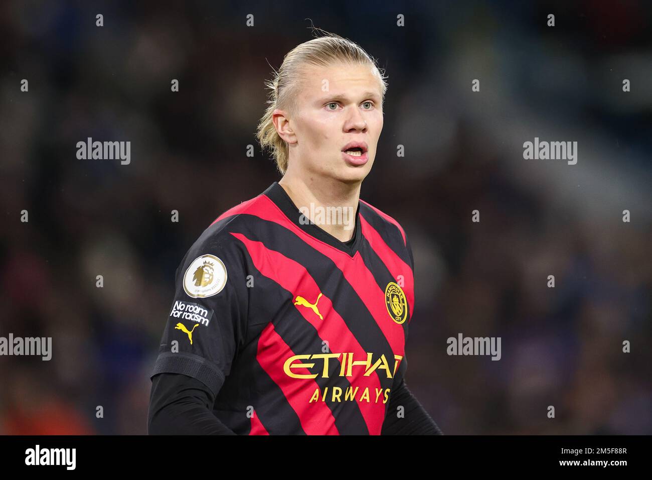 Erling Håland #9 of Manchester City during the Premier League match ...