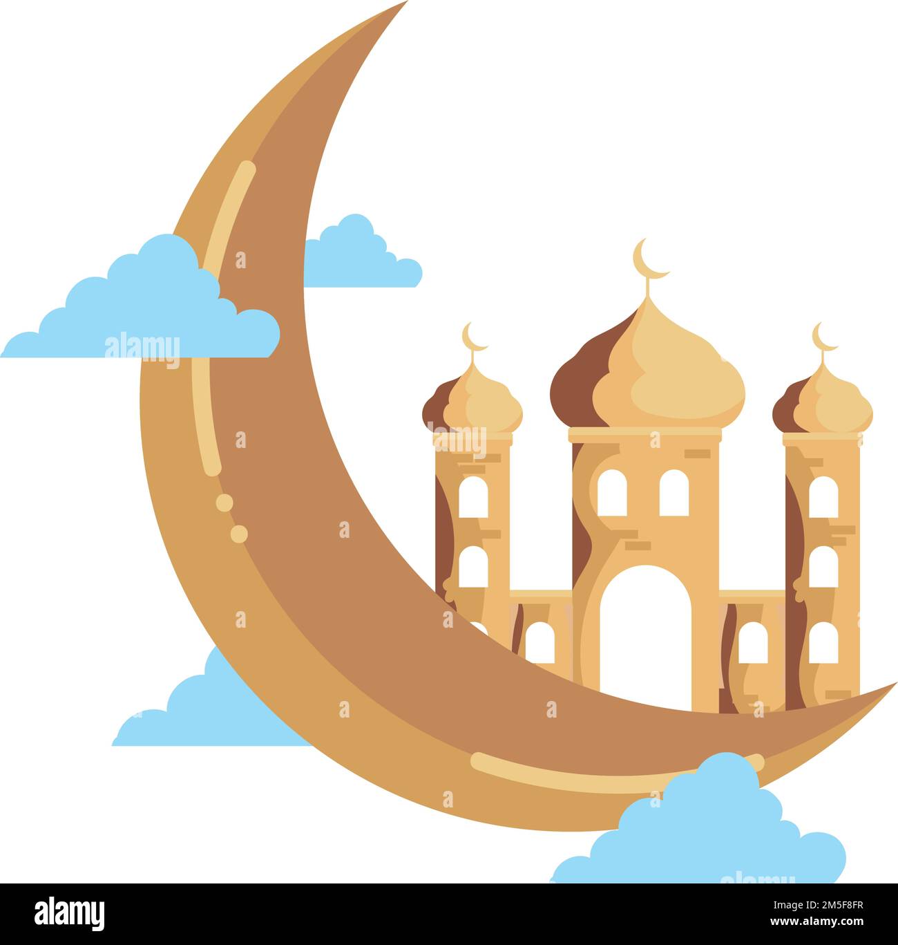 arabic moon and buildings Stock Vector Image & Art - Alamy