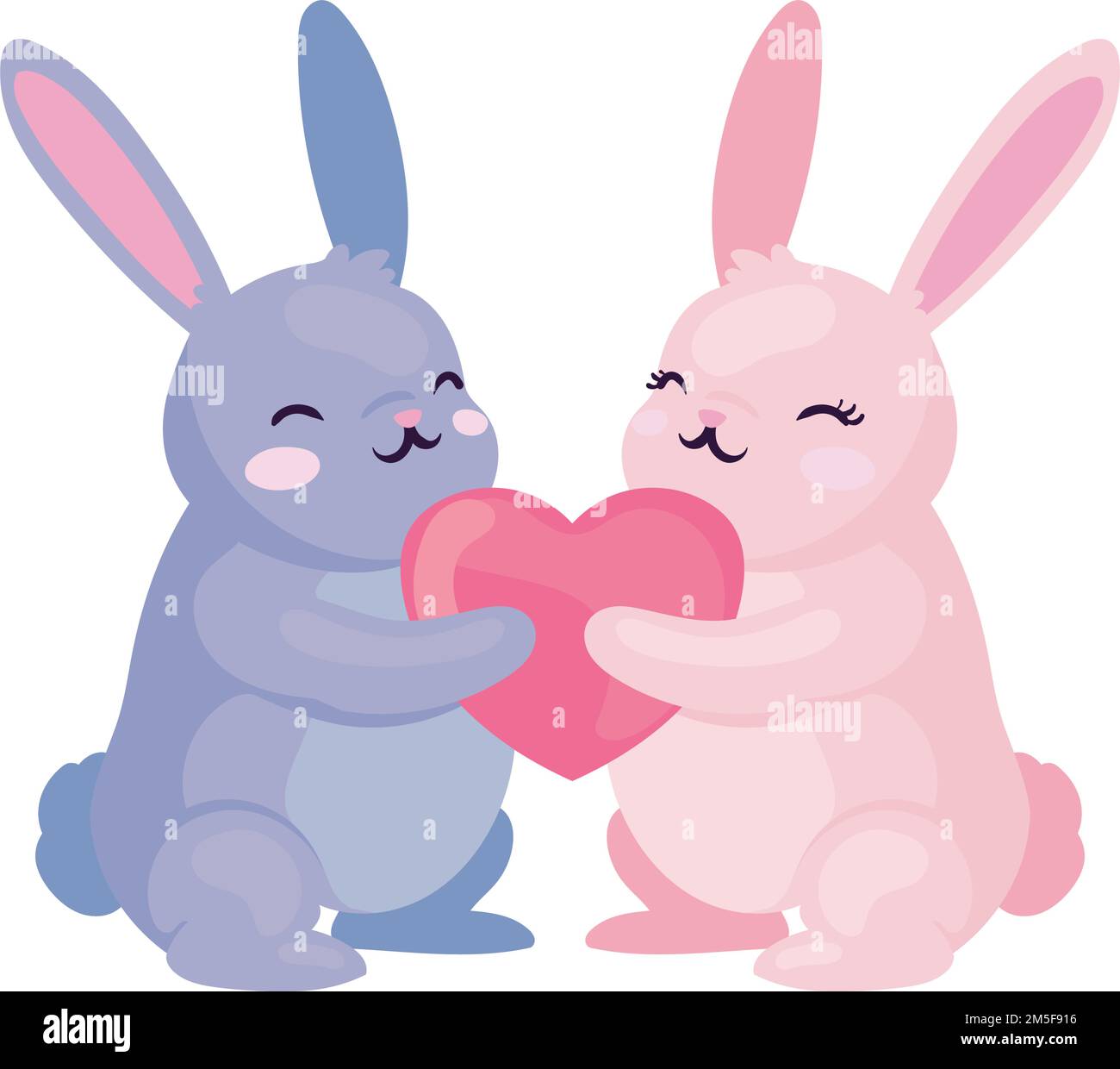 rabbits couple design Stock Vector Image & Art - Alamy