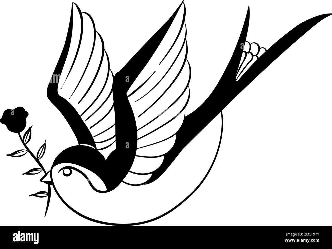 swallow tattoo design Stock Vector Image & Art - Alamy