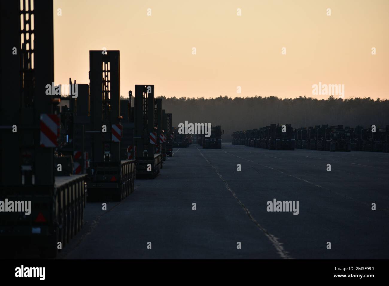 Several Bobtail truck tractors and enhanced heavy equipment trailers ...