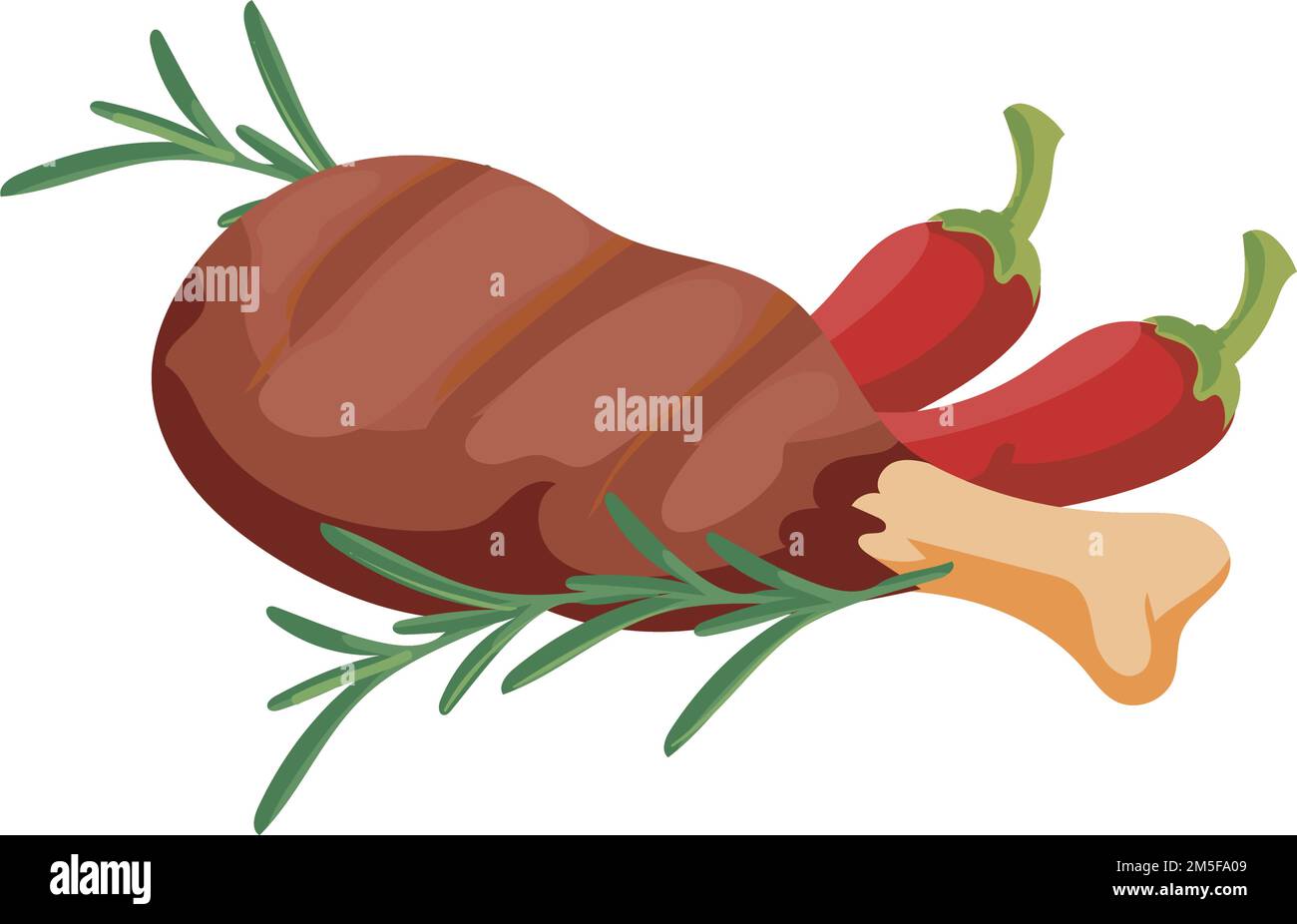 chicken leg design Stock Vector Image & Art - Alamy