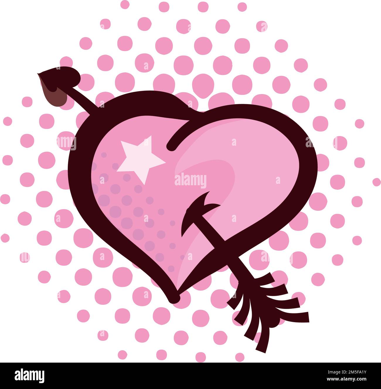pink cupid heart Stock Vector Image & Art - Alamy