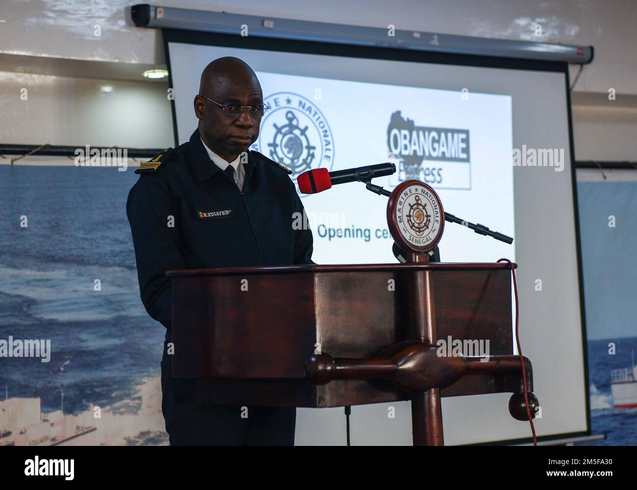 220311-N-DO281-1125 DAKAR, Senegal (Mar. 11, 2022) Lt. Cmdr Assane Seye ...