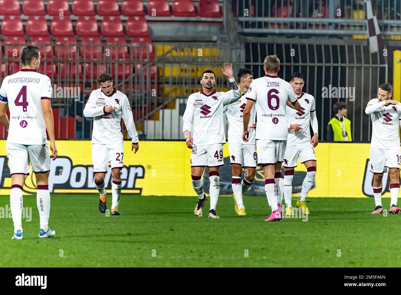 Monza, Italy. 28th Dec, 2022. Torino FC celebrate a goal during the ...