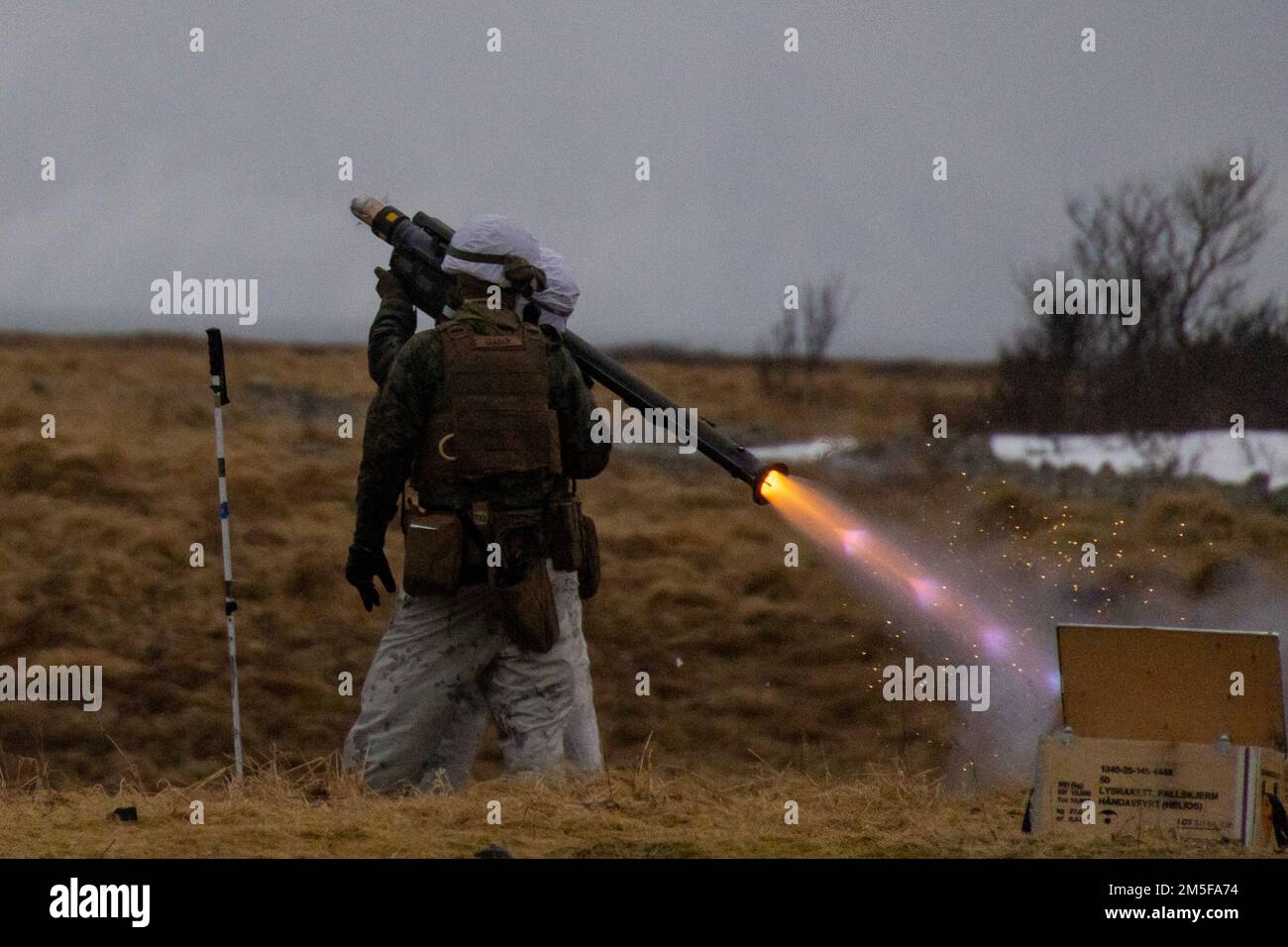 U.S. Marine Corps Cpl. Jose M. Loayes, right, and Staff Sgt. John H ...