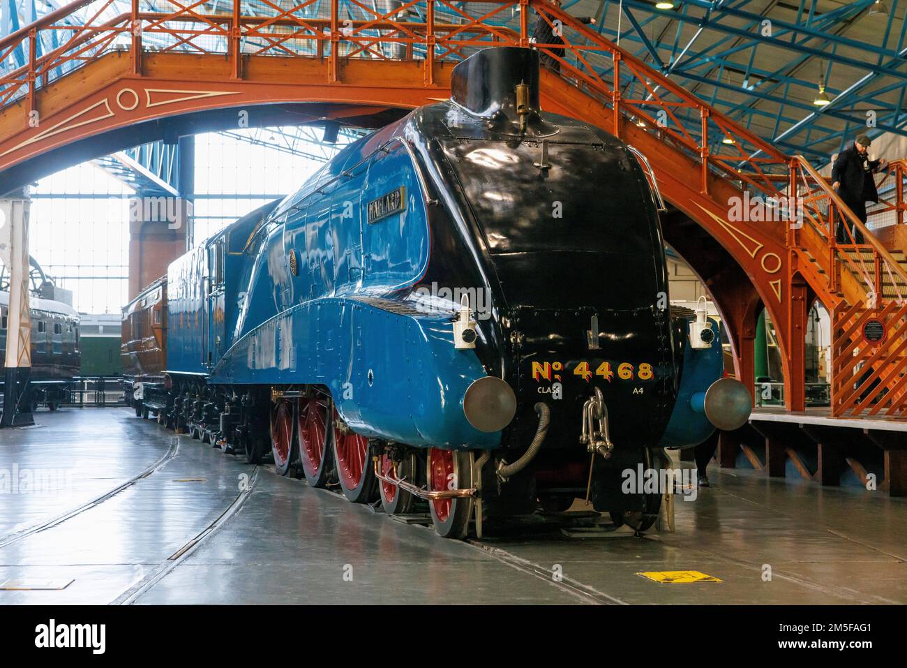 Mallard no. 4468 steam locomotive on display at the National Railway ...