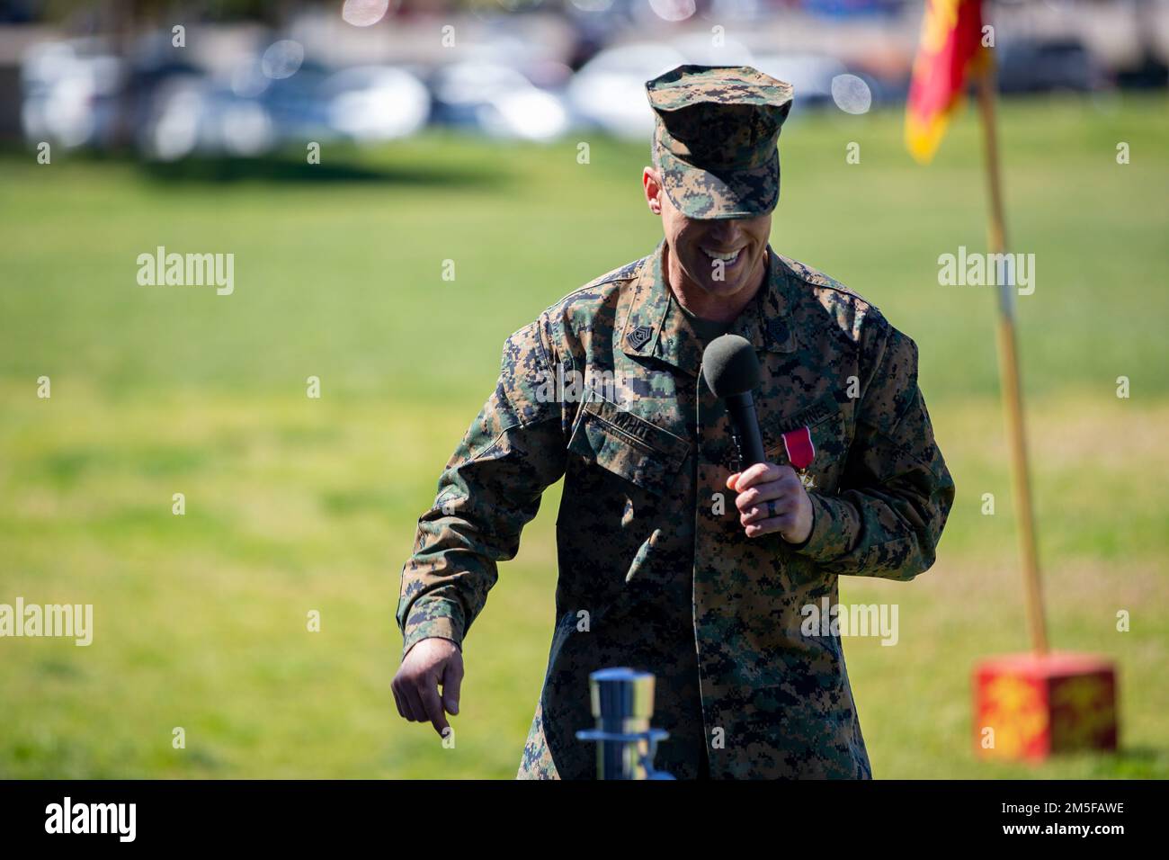 U.S. Marine Corps Sgt. Maj. David M. White, outgoing, Sergeant Major of ...