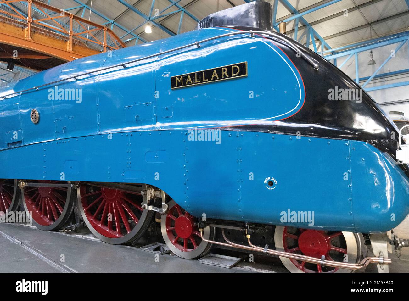 Mallard train on display at the National Railway Museum at York Stock ...