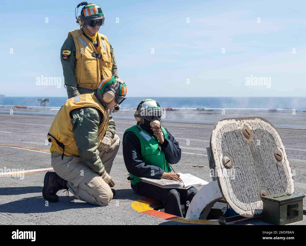 220311-N-LY692-1036 PACIFIC OCEAN (Mar. 11, 2022) Sailors conduct a ...
