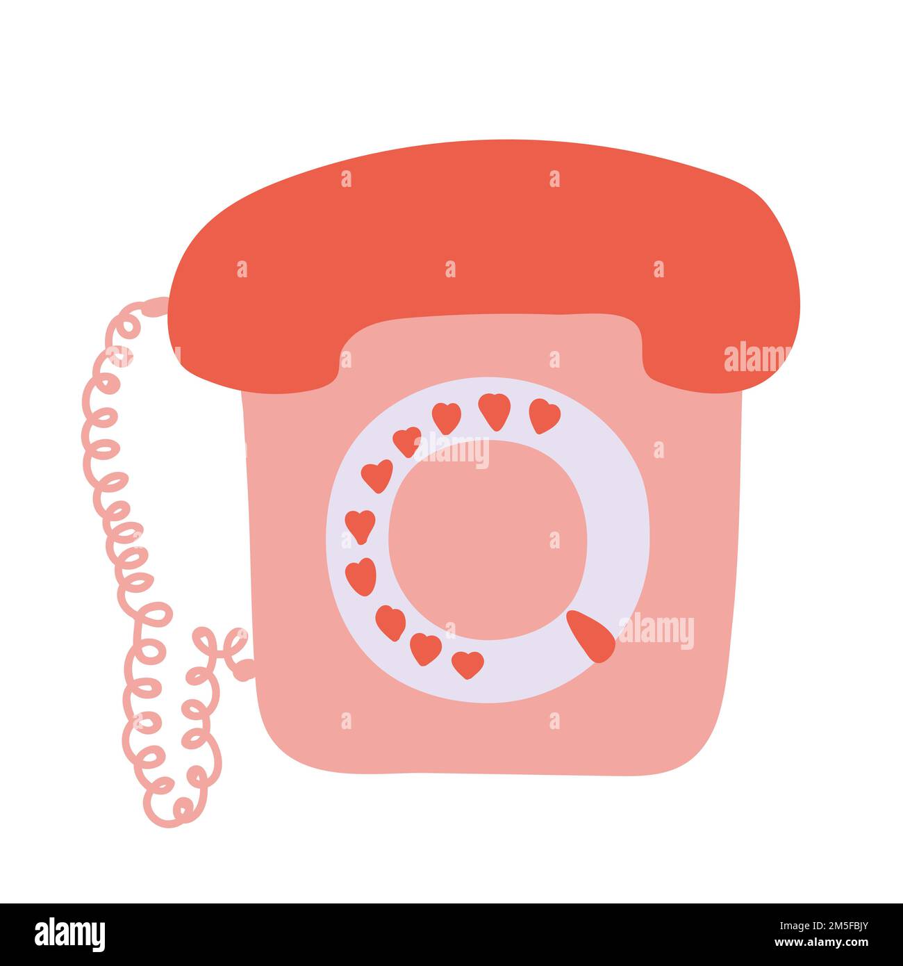 Hand drawn cartoon telephone illustration Stock Vector Image & Art - Alamy