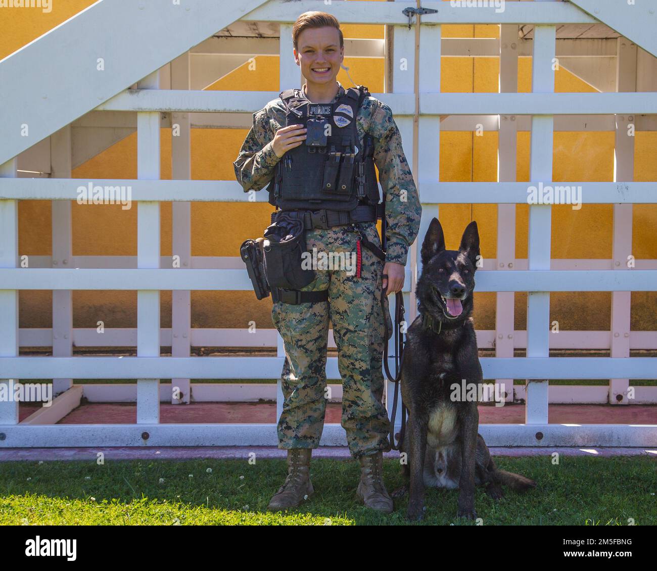 U.S. Marine Corps Cpl. Makayla A. Wedge, a military working dog (MWD ...