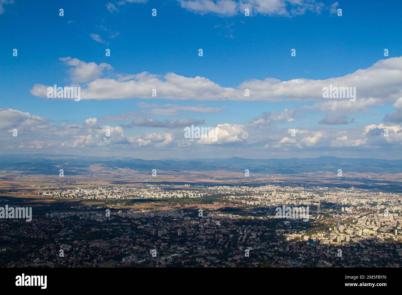 Aerial view of the city of Sofia, Bulgaria. The capital of Bulgaria is ...