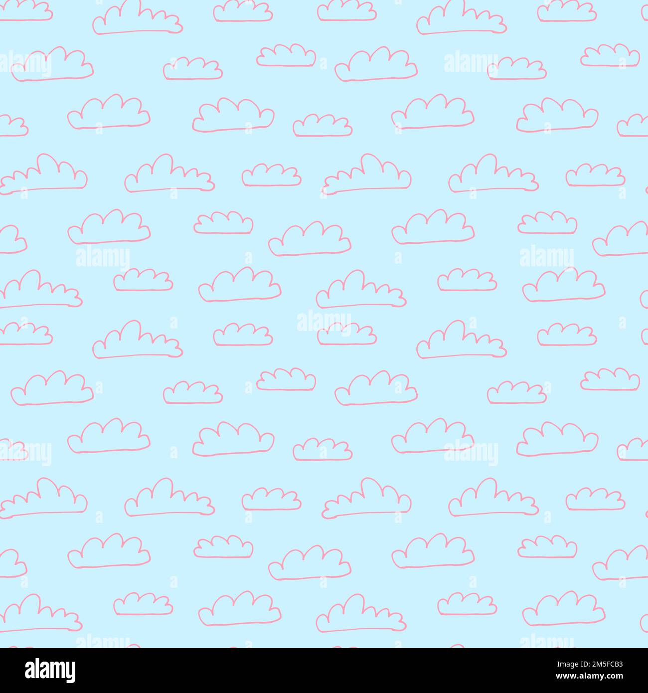 Cloud doodle line pattern Stock Vector Images - Alamy