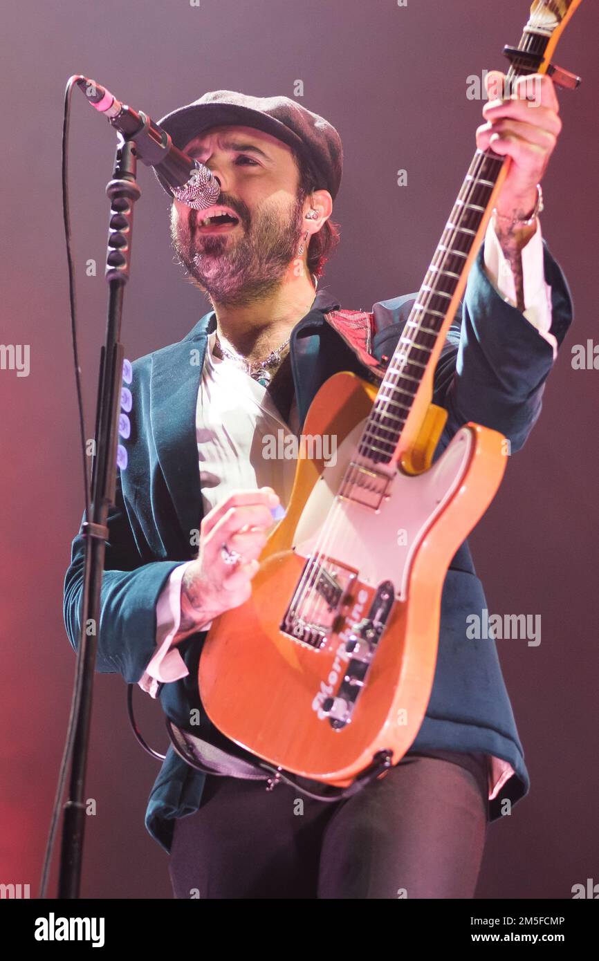 Madrid, Spain. 28th Dec, 2022. Singer Juancho Conejo of the group ...