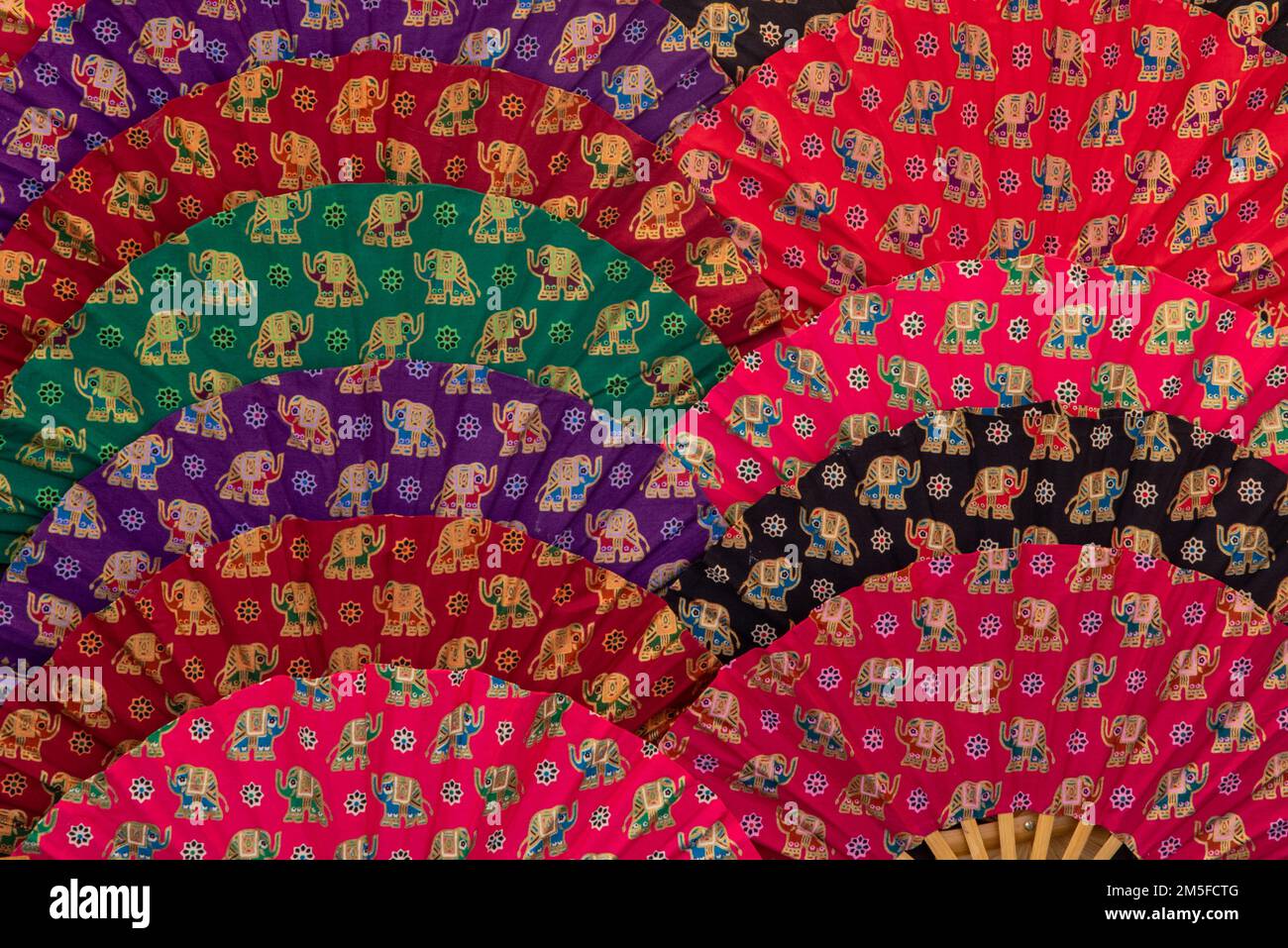 Colorful spanish fans as background or texture Stock Photo - Alamy