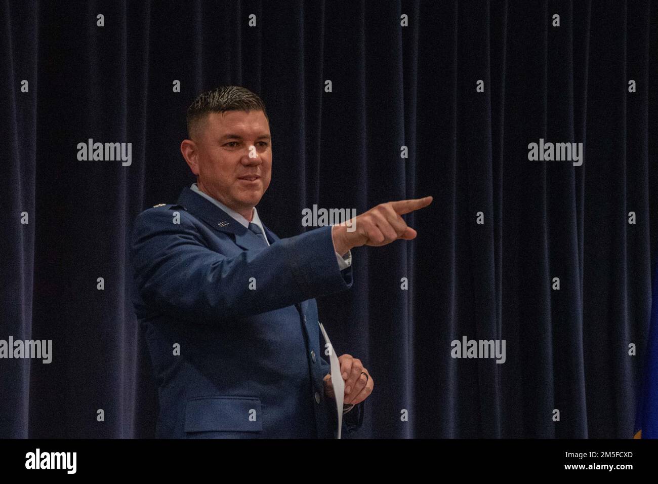 Lt. Col. Robert Kolvet speaks during his promotion ceremony Friday ...