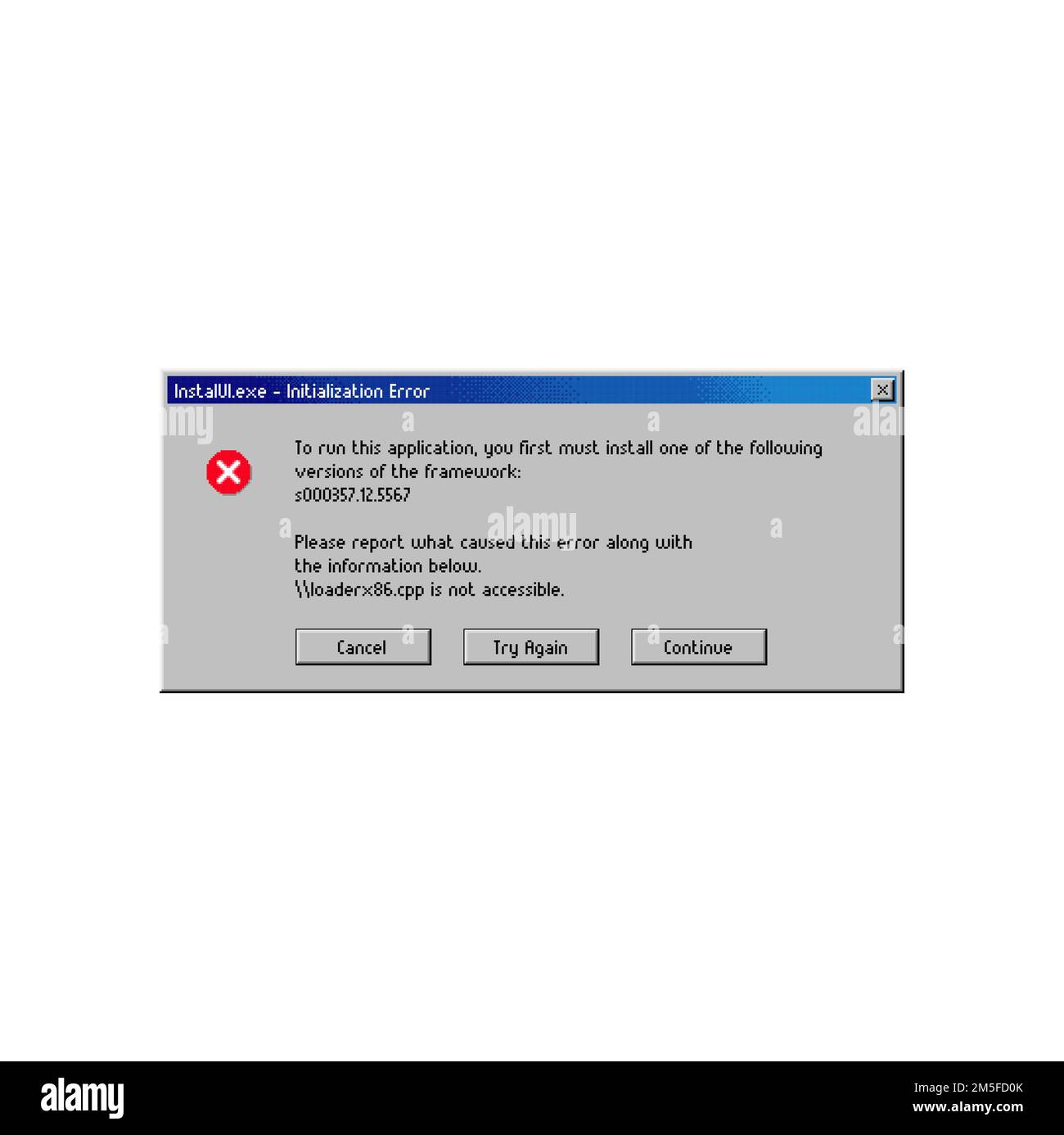 Error message window, application installation, vector PC popup ... Error message window, application installation, vector PC popup ...