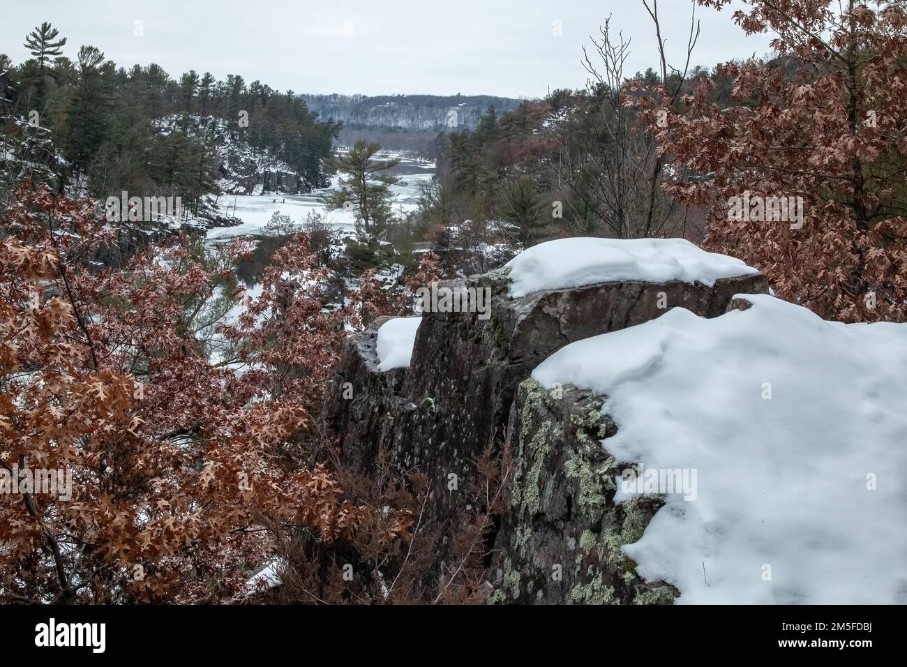 Beautiful igneous rocks with snow on them, formed during the Ice Age ...