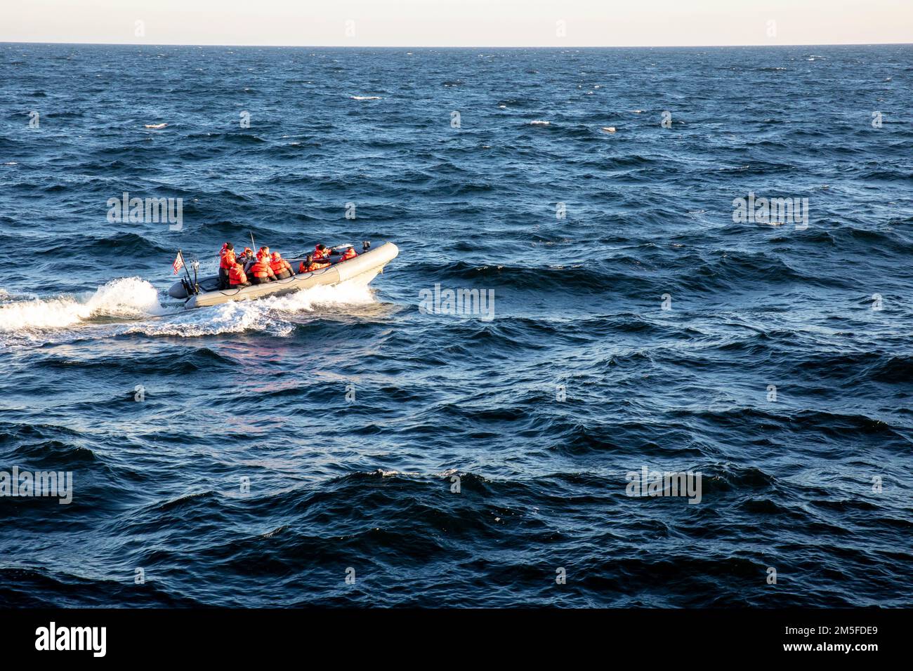 BALTIC SEA (March 11, 2022) A rigid inflatable boat (RIB) from Arleigh ...