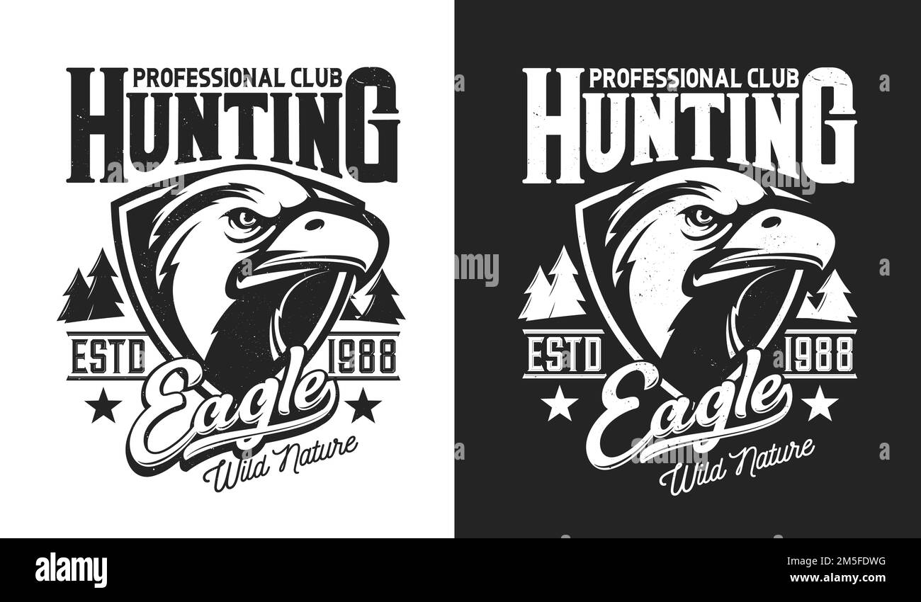 Black eagle hunting trophy Stock Vector Images - Alamy