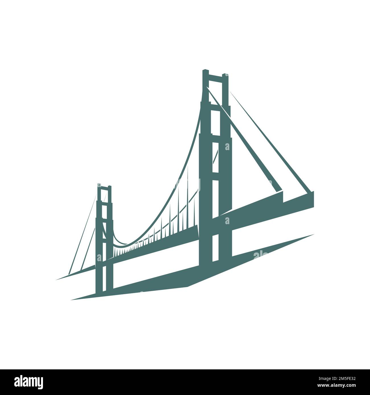 Wire cable suspension bridge Stock Vector Images - Alamy
