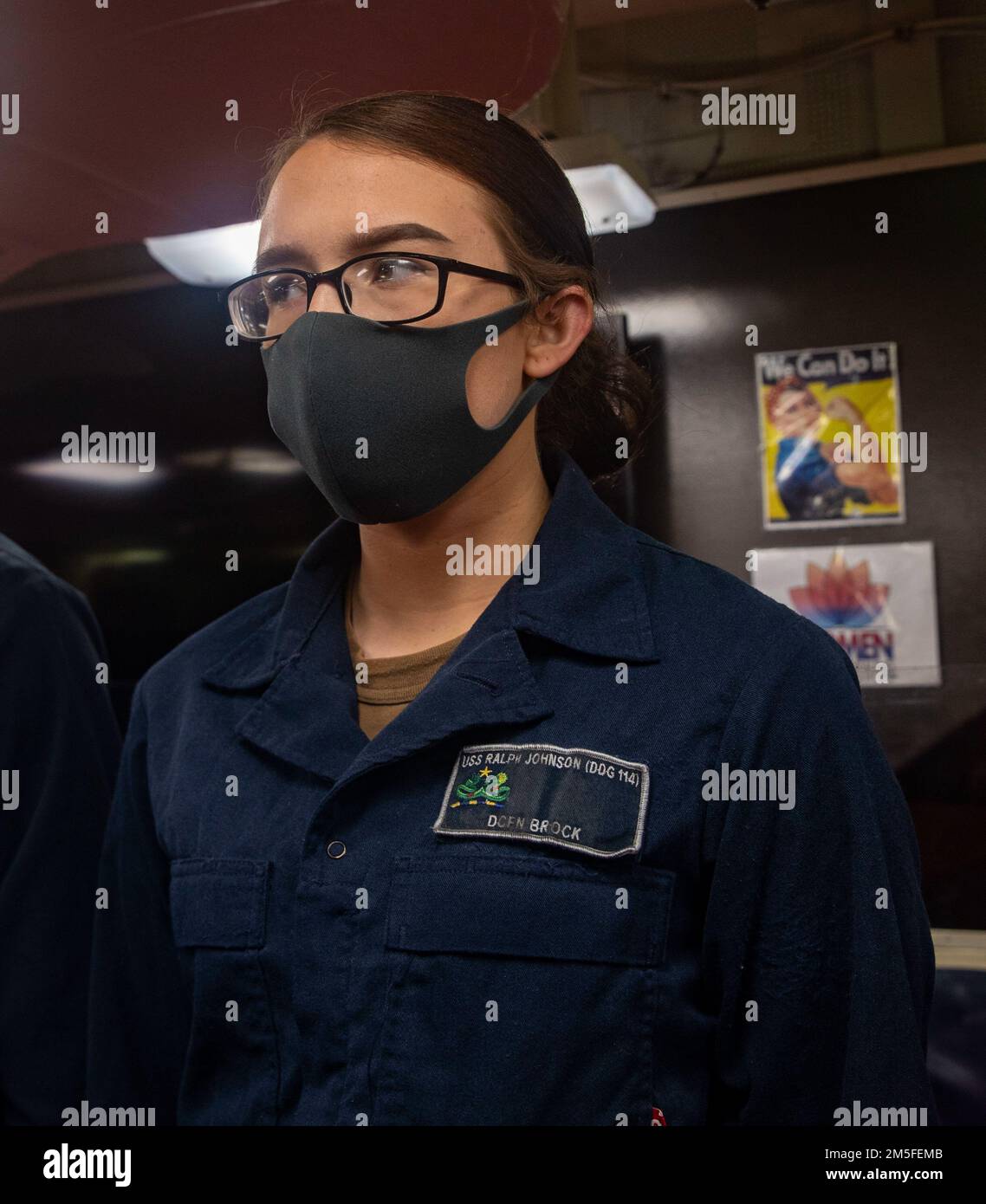 SOUTH CHINA SEA (March 11, 2022) Damage Controlman Fireman Hailey Brock ...