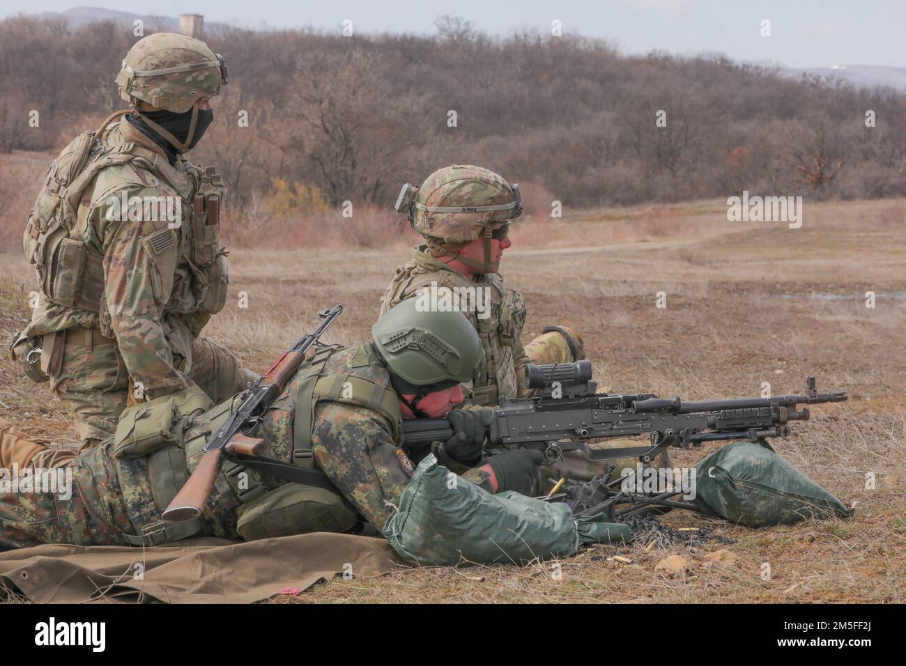 U.S. Army Spc. Pierre Guerrero and Pfc. Neo Savarese, assigned to 2nd ...