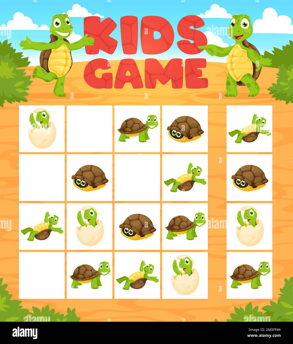 Turtles on the beach Stock Vector Images - Alamy