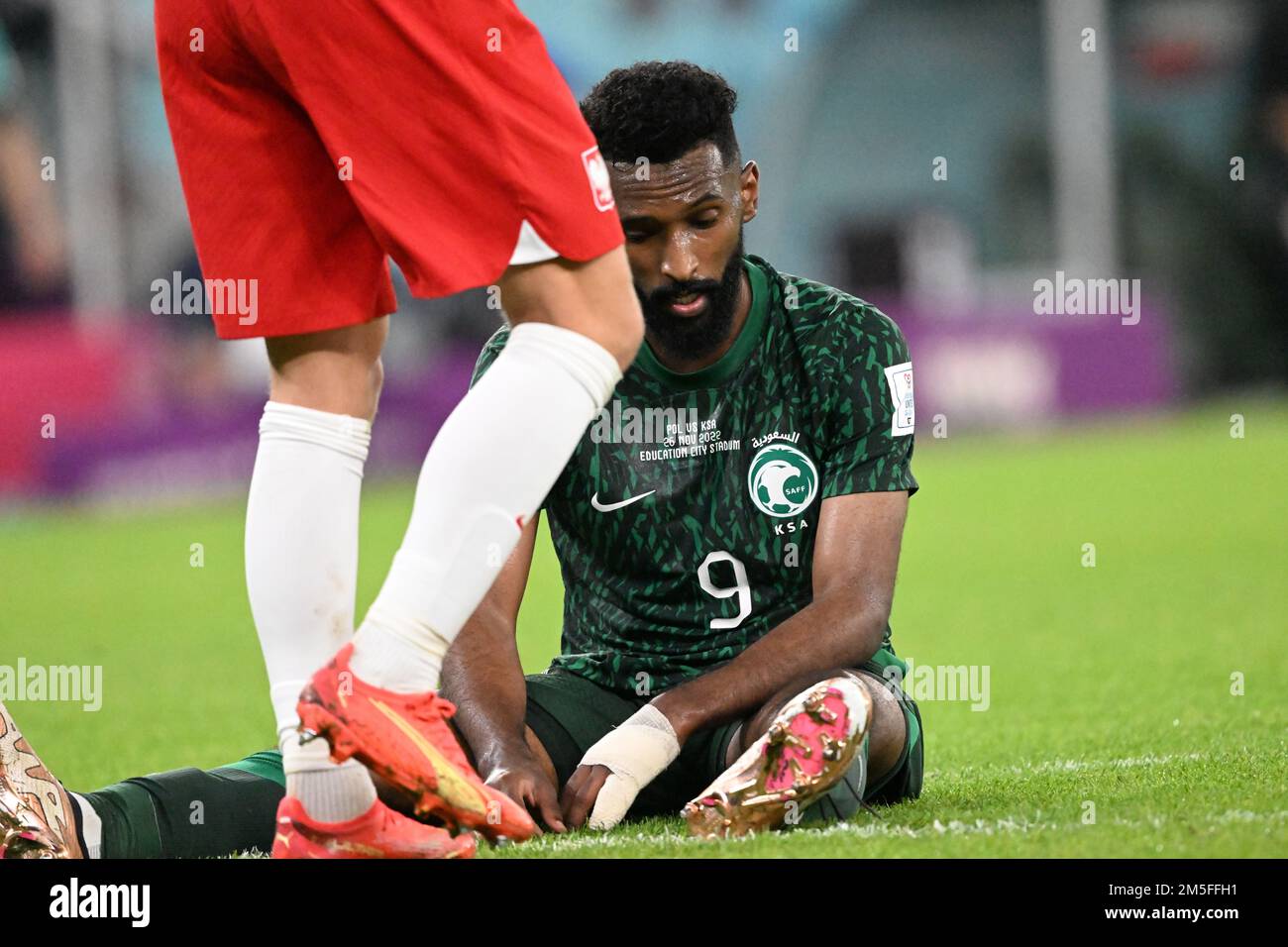 FERAS ALBRIKAN in action during the FIFA 2022 World Cup group match ...