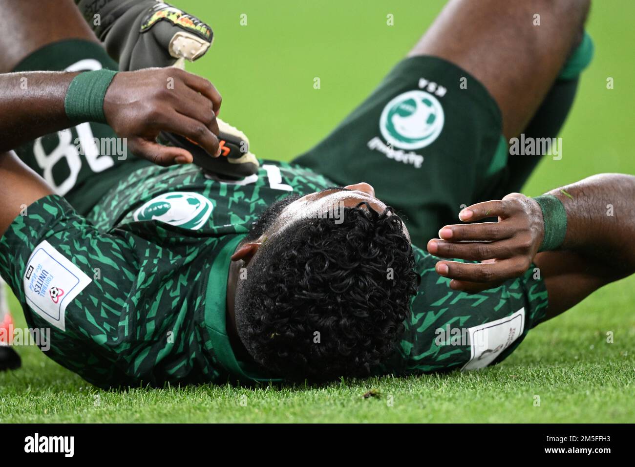 NAWAF ALABID in action during the FIFA 2022 World Cup group match ...