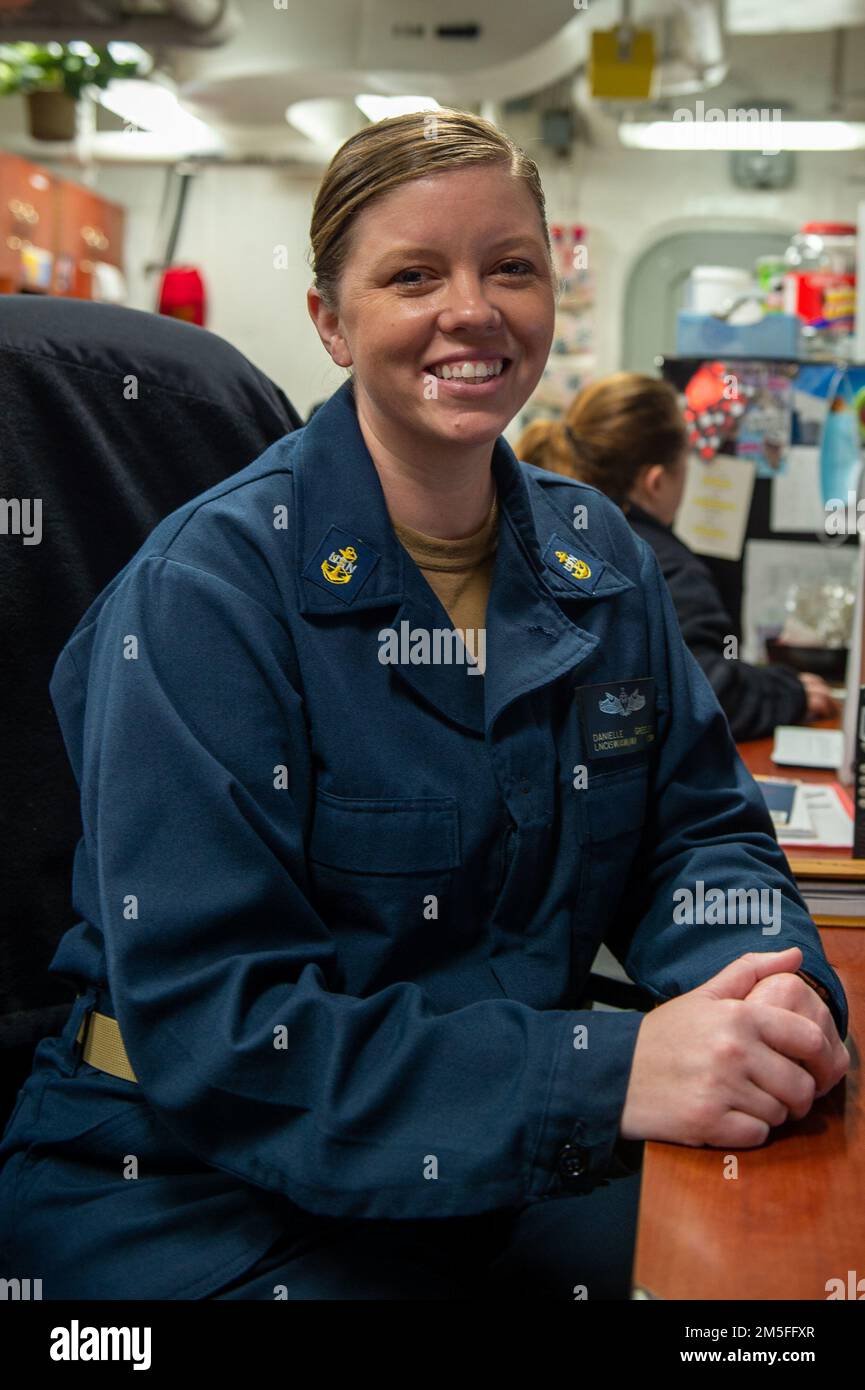 220312-N-JU123-1021 IONIAN SEA (Mar. 12, 2022) Chief Legalman Danielle ...