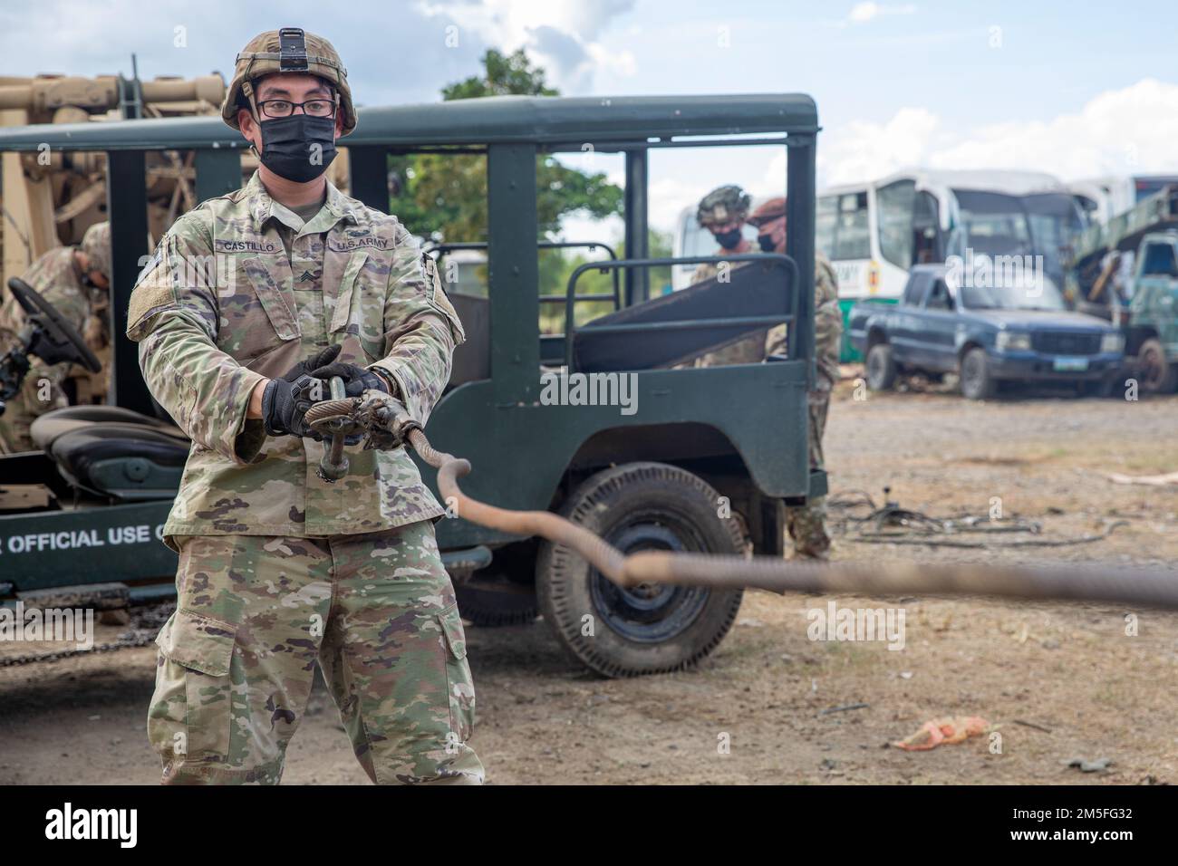 U.S. Army Sgt. Christian Castillo, a wheeled vehicle mechanic with B ...