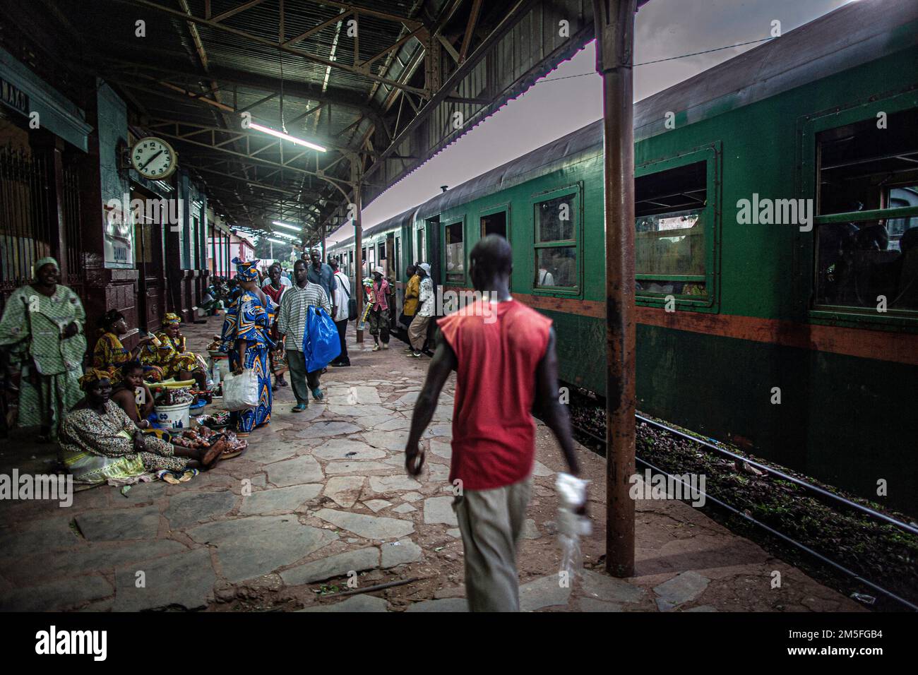 Railway station with passenger in Bamako ,Mali, West Africa Stock Photo ...