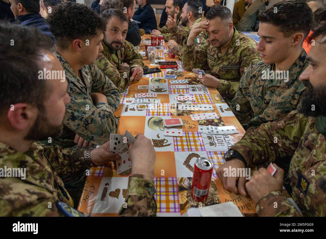 U.S. Marines with 2d Marine Expeditionary Brigade and service members ...
