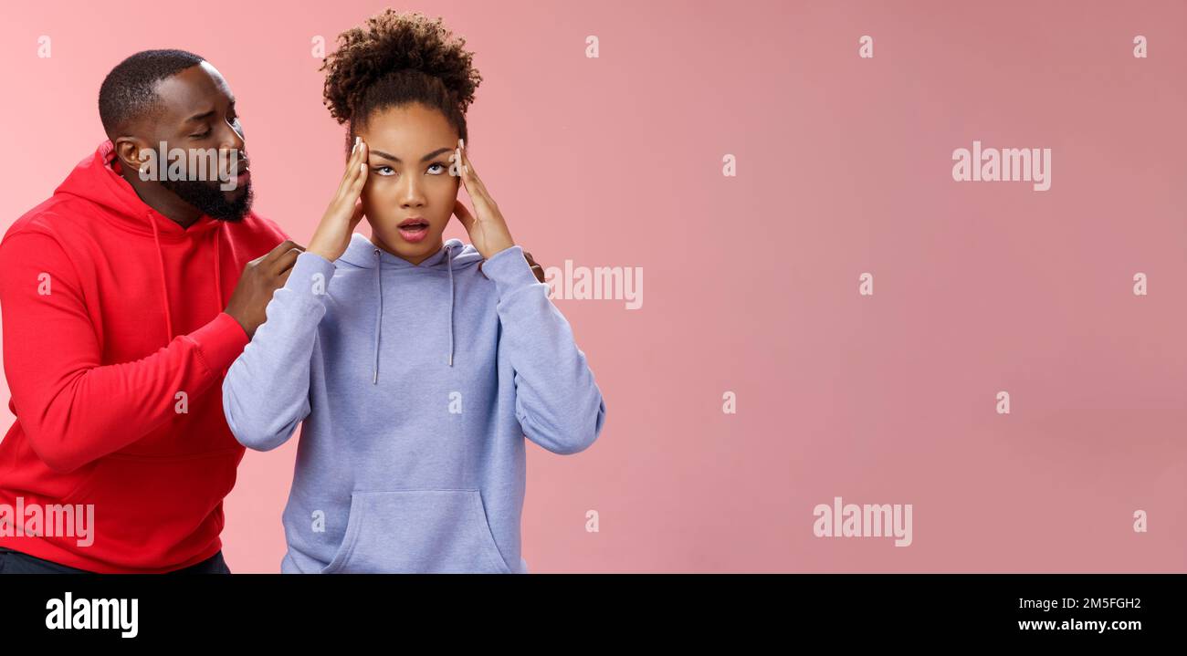 Man apologizing girlfriend behind back touching shoulder comforting ...