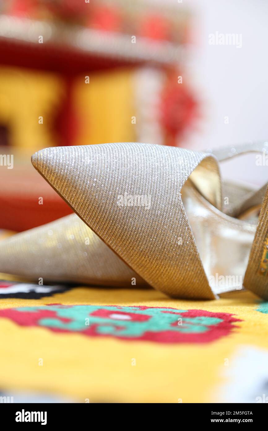 The details of Indian wedding decorations setup Stock Photo - Alamy